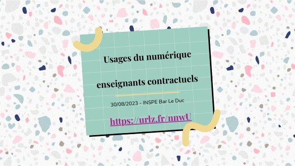 Formation contractuels août 2023 | Genially