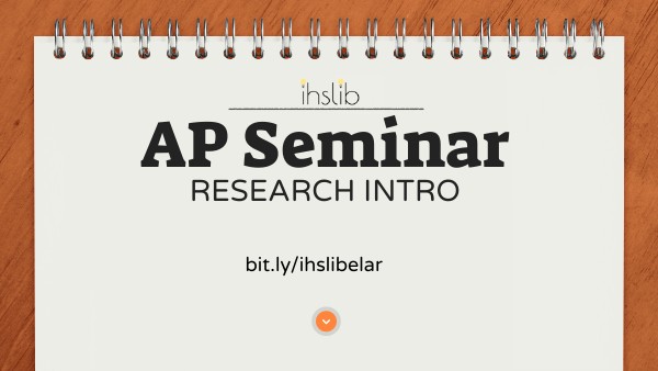 AP Seminar Research Intro 2021 | Genially