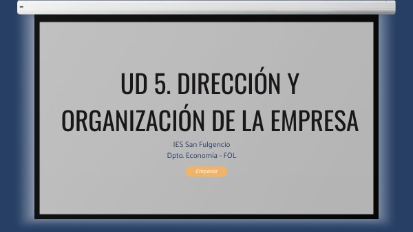 UD 5. CONTROL Y DIRECCIÓN