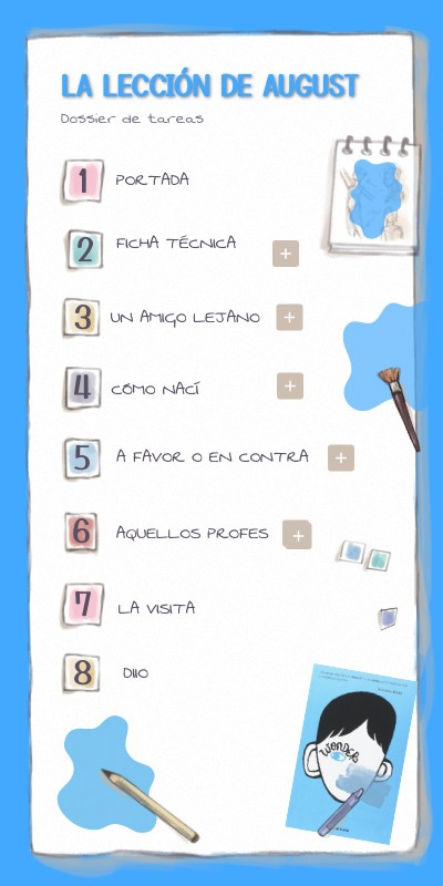 La lección de August - Lista de tareas