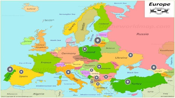 Project's participants countries map | Genially