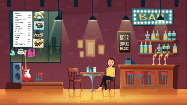 Dialogue at the restaurant autoplay | Genially