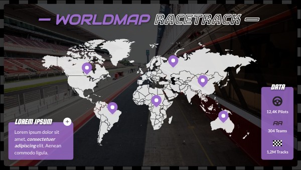 WORLD MAP RACETRACK