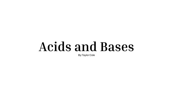 Acids and Bases