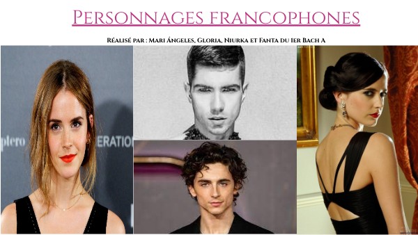 Personnages francophones