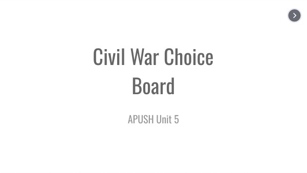 APush Civil War Choice Board | Genially