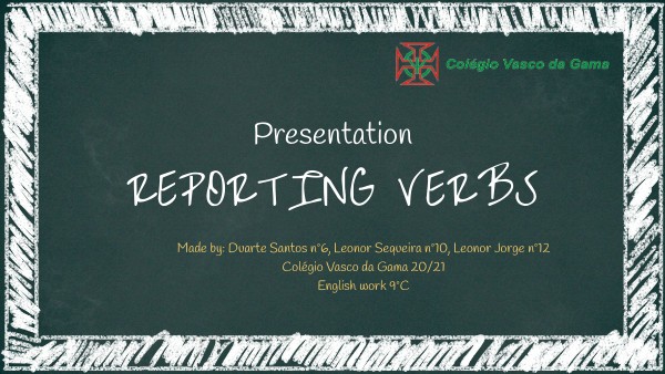 Reporting verbs | Genially