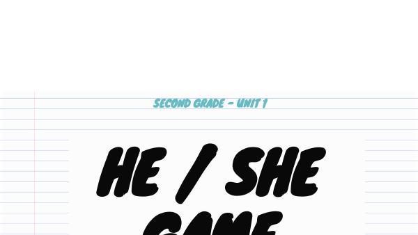 UNIT 1 - HE SHE - GAME | Genially