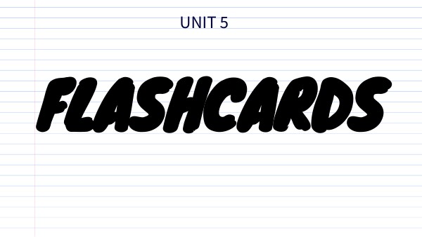 UNIT 5 - FLASHCARDS