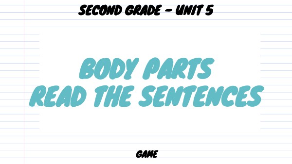 2 - UNIT 5 - READ THE SENTENCES - GAME | Genially