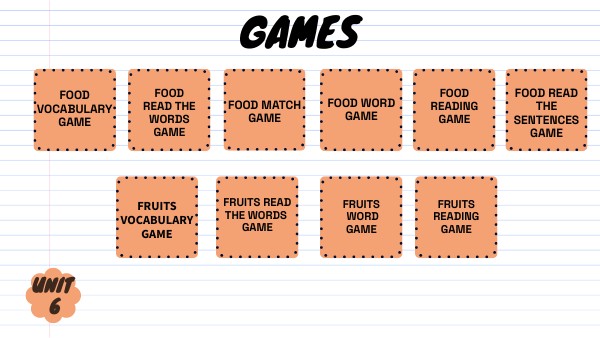 1- UNIT 6 - GAMES