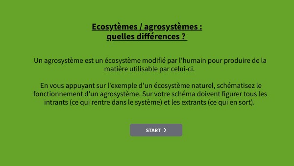 Ecosystème/agrosystème | Genially