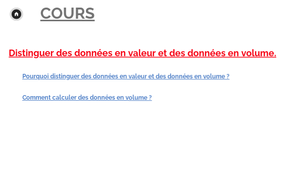 Valeur/Volume COURS | Genially