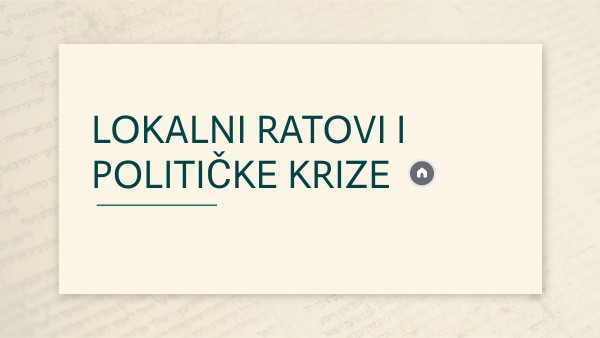 Lokalni ratovi i političke krize | Genially