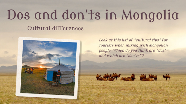 Dos and don'ts in Mongolia | Genially