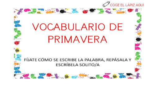 Vocabulario de primavera | Genially