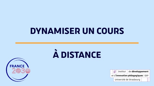 Dynamiser un cours à distance
