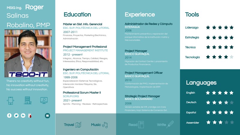 MSIG Ing. Roger Salinas-Robalino, PMP | Genially