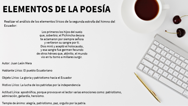 Análisis de los elementos líricos de la poesía