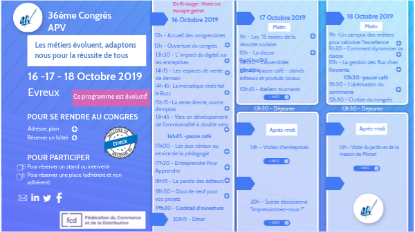 Programme congrès APV | Genially