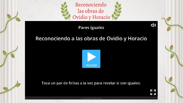 RECONOCIENDO OBRAS DE HORACIO Y OVIDIO | Genially