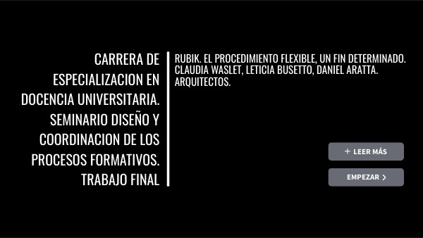 Diseño y coordinación de los procesos formativos TRABAJO FINAL