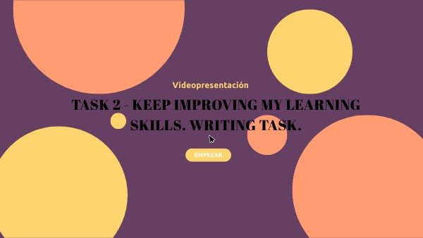 TASK 2 Task 2: Keep improving my learning skills. Writing Task.