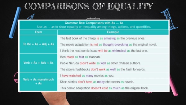 EXPLANATION 11ª GRADE COMPARISONS OF EQUALITY | Genially