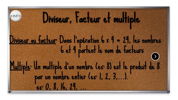 Multiples et diviseurs | Genially
