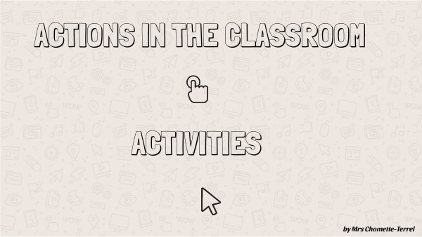 year 23- actions in the classroom and activities