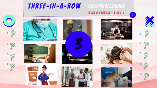 Three-in-a-row: professions/jobs | Genially