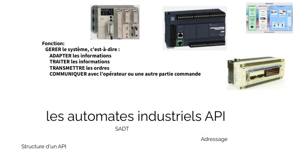 les automates industriels API