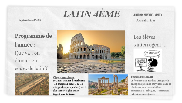 Programme latin 4ème 2024 | Genially