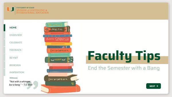 Faculty Tips for Ending the Semester with a Bang