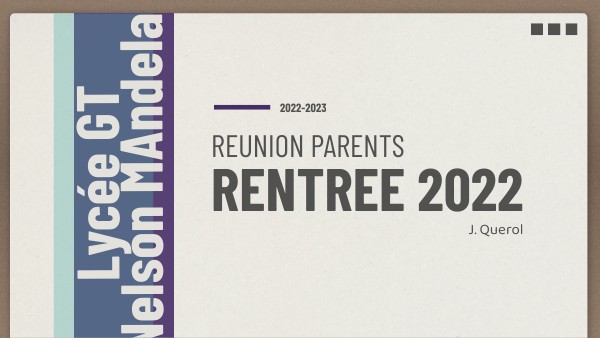 PRESENTATION ANNEE SCOLAIRE | Genially