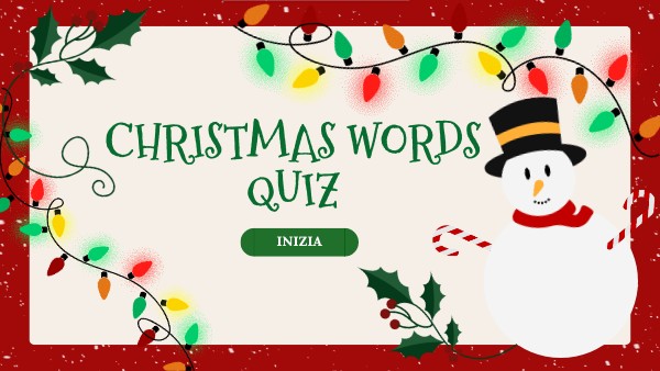 CHRISTMAS WORDS QUIZ