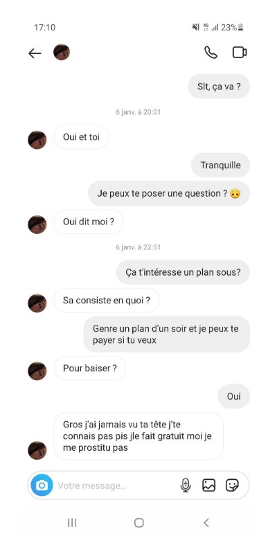 Conversation Instagram prostitution | Genially
