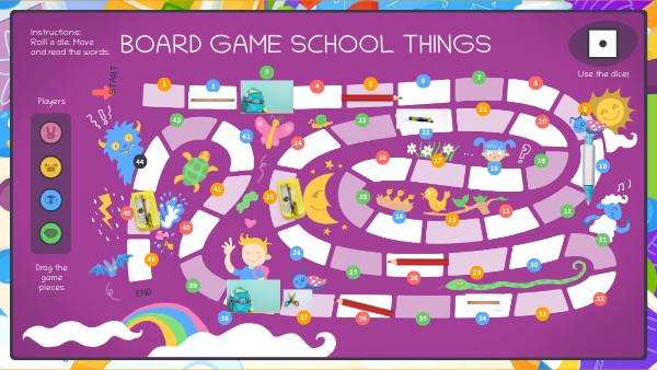 BOARD GAME school things | Genially
