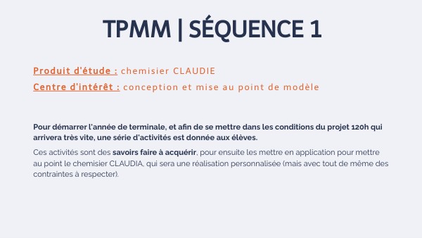 TPMM | Progression séquence 1 | Genially