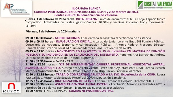 programa ii jornada blanca AVTPAL | Genially