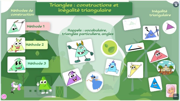 5eme ch4 construction des triangles inégalité triangulaire | Genially