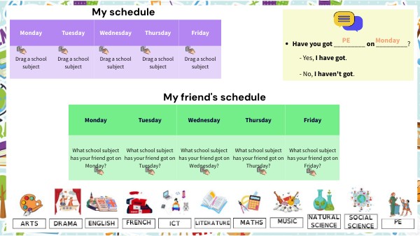 Find my schedule | Genially