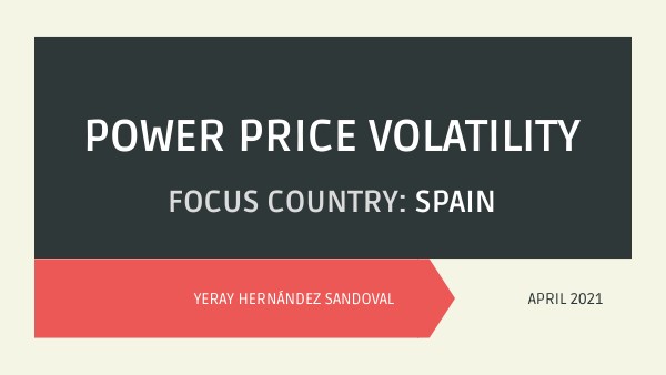 Power price volatility in Spain