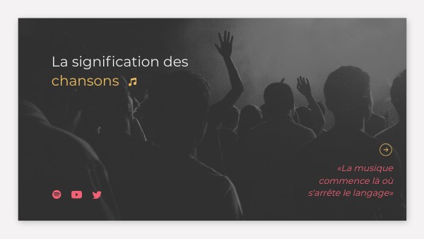 LA SIGNIFICATION DES CHANSONS LES PLUS CÉLÈBRES DE L'HISTOIRE | Genially