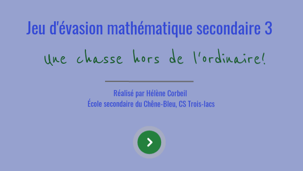 Modèle Une chasse hors de l'ordinaire! | Genially