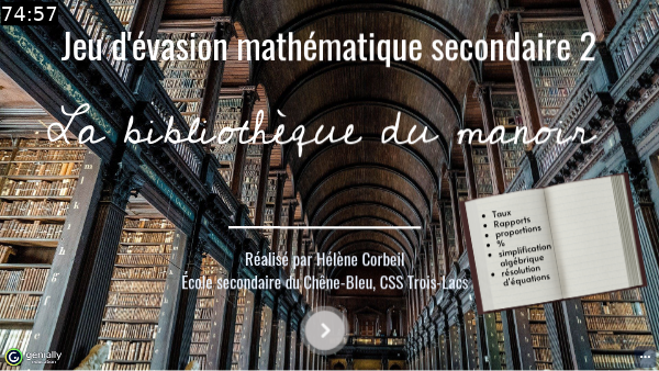 (chrono) La bibliothèque du manoir original SEC2 | Genially