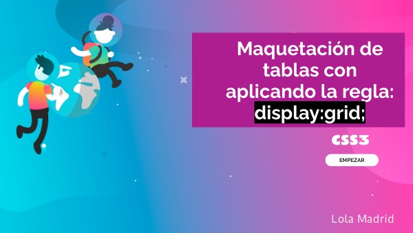 Tablas - CSS - display:grid; | Genially