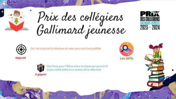 Prix Gallimard | Genially