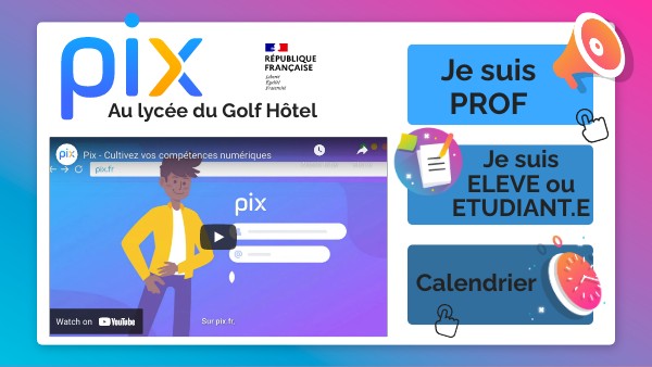 PIX - lancement au Golf Hôtel 2020-2021 | Genially