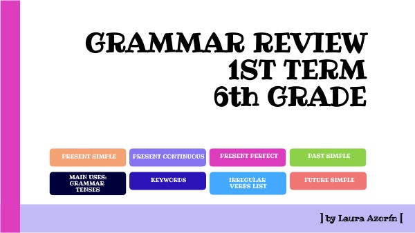 Grammar review 1st term